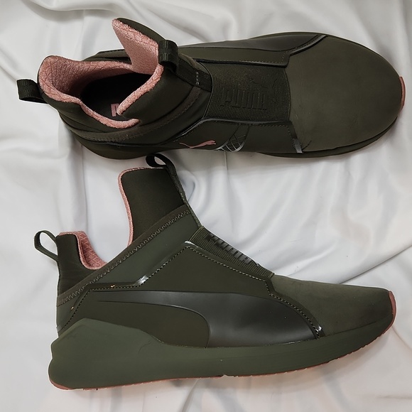 Puma | Shoes | Puma Fierce Nubuck Naturals Army Green Sneakers Womens ...